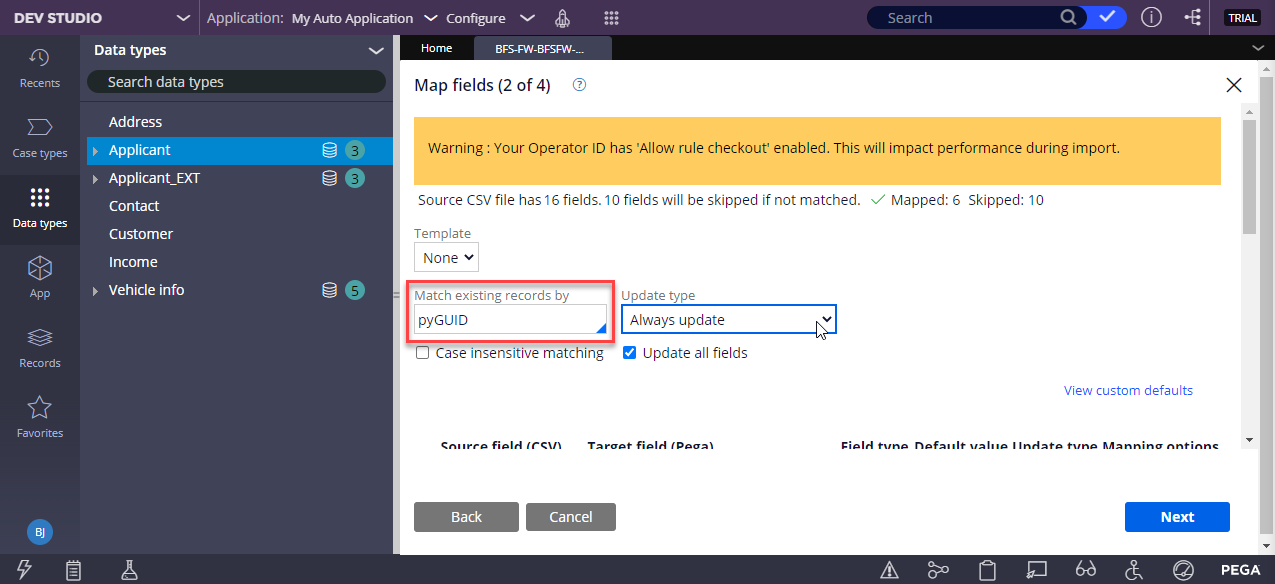 A short guide on importing data to a Data Type in Pega | Support Center